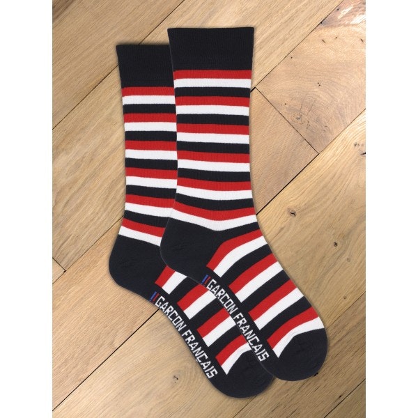 Chaussettes à rayures fabriquées en France - Garçon Français
